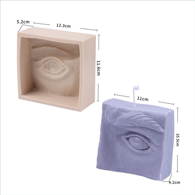 Candle Molds 3D Eye Soap Silicone Mould Creative David Facial Features ...