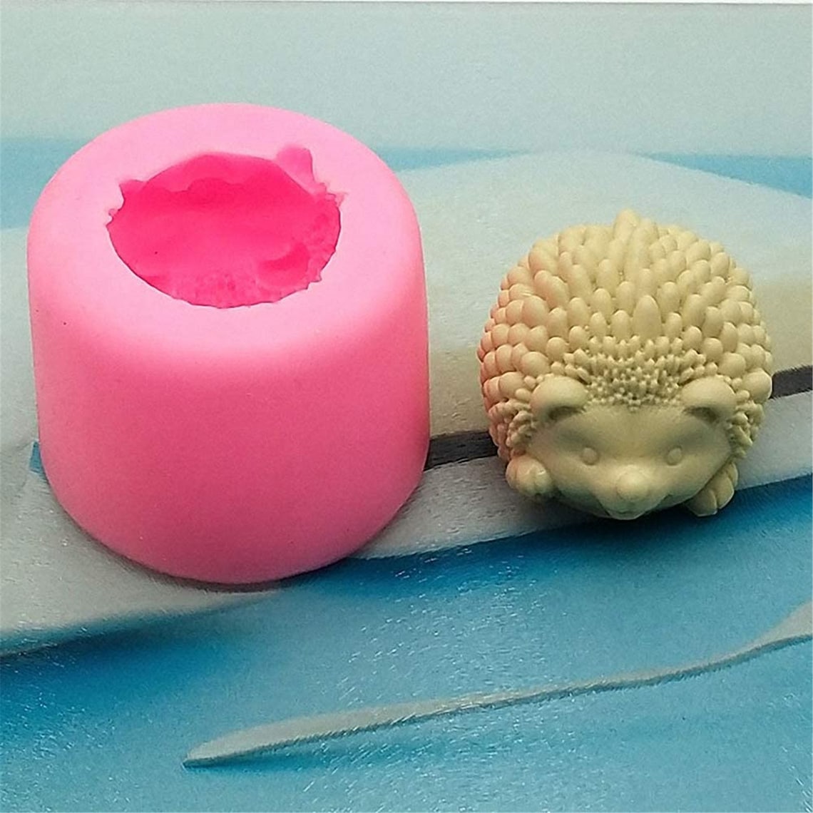 3D Cute Hedgehog Soap Mold Craft Art Silicone Soap Mold DIY | Etsy