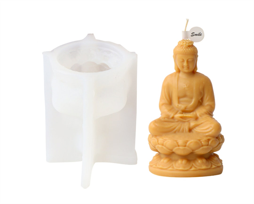 Silicone Buddha Candle Mold: Lotus Meditation Statue, Aromatherapy ...