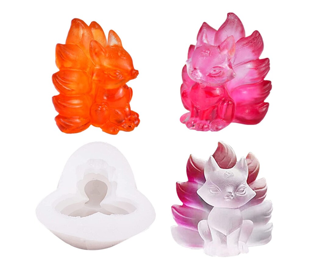 Nine-tailed Fox Silicone Mold: Resin, Clay Ornament, Soap, Candle DIY ...
