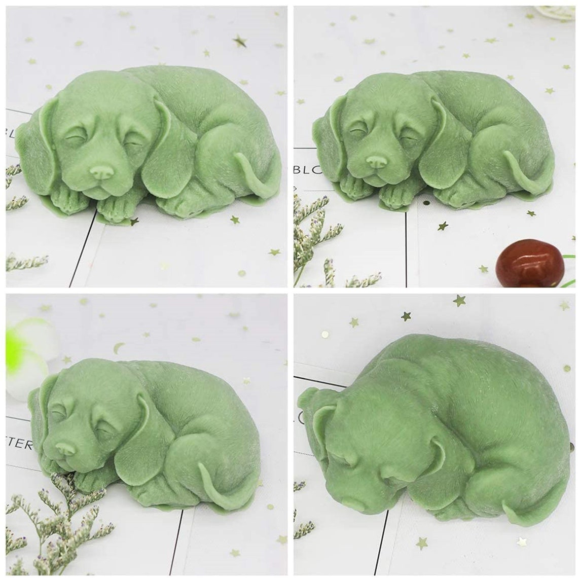 3D Dog Silicone Soap Mold Cute Puppy Candle Mold Chocolate | Etsy