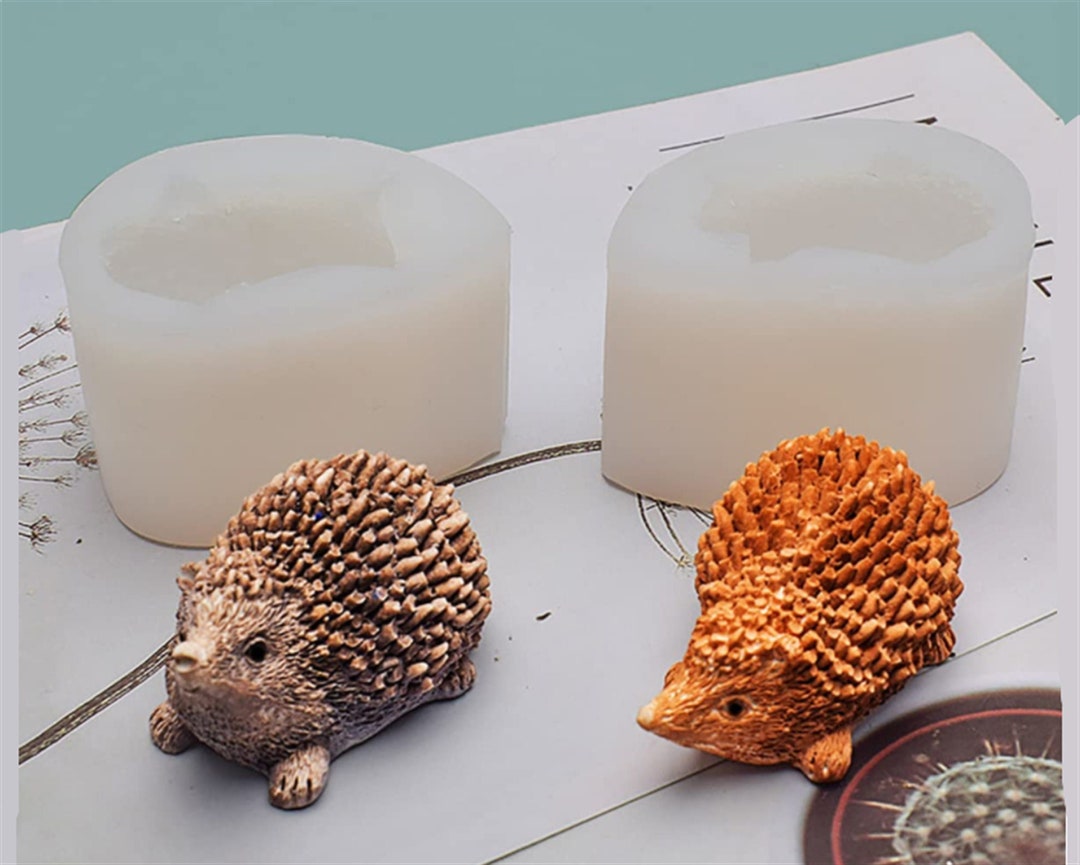 3D Hedgehog Silicone Mold, Candle & Resin Art (2 Pack) - Etsy