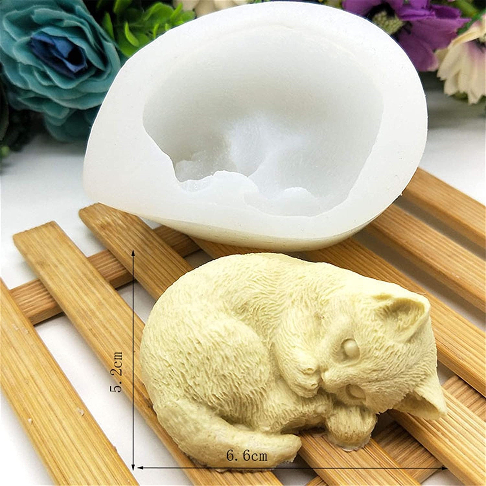 Silicone Molds Sleeping Cat Cute Cat Craft Art Silicone Soap - Etsy