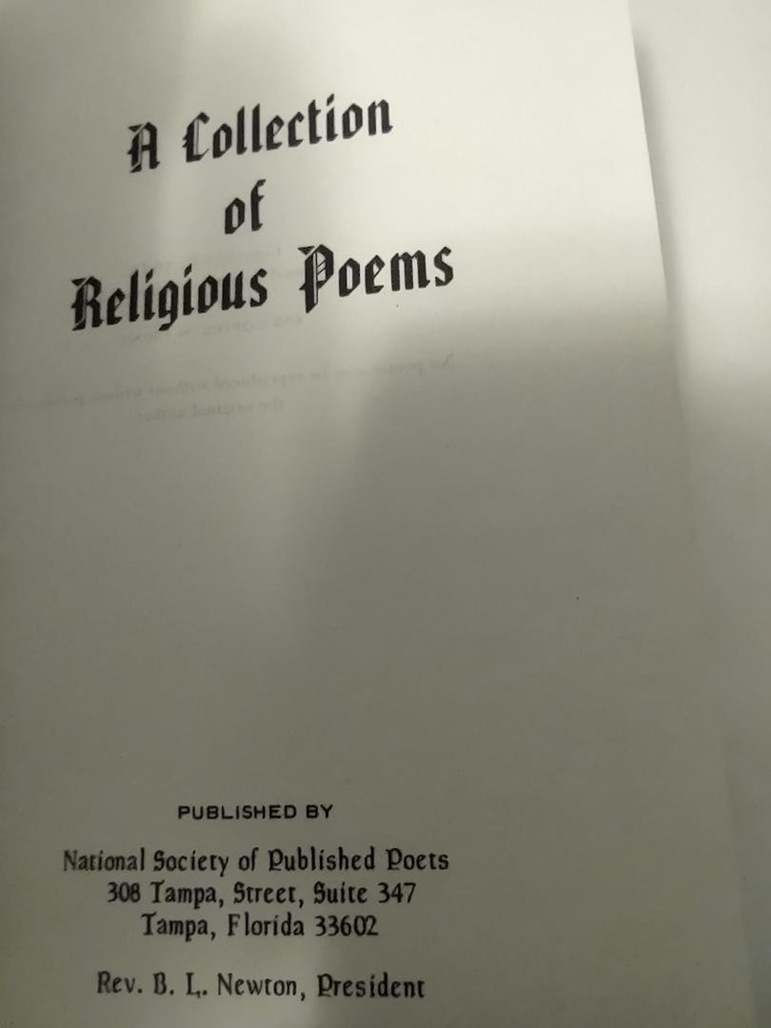 A Collection of Religious Poems Published by National Society - Etsy