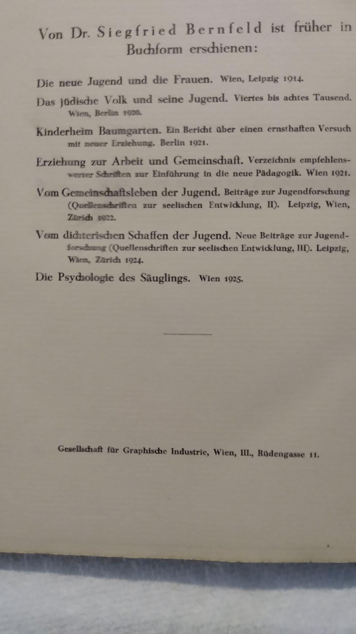 Sisyphos Oder Die Grenzen Der Erziehung. Bernfeld, Siegfried Published ...