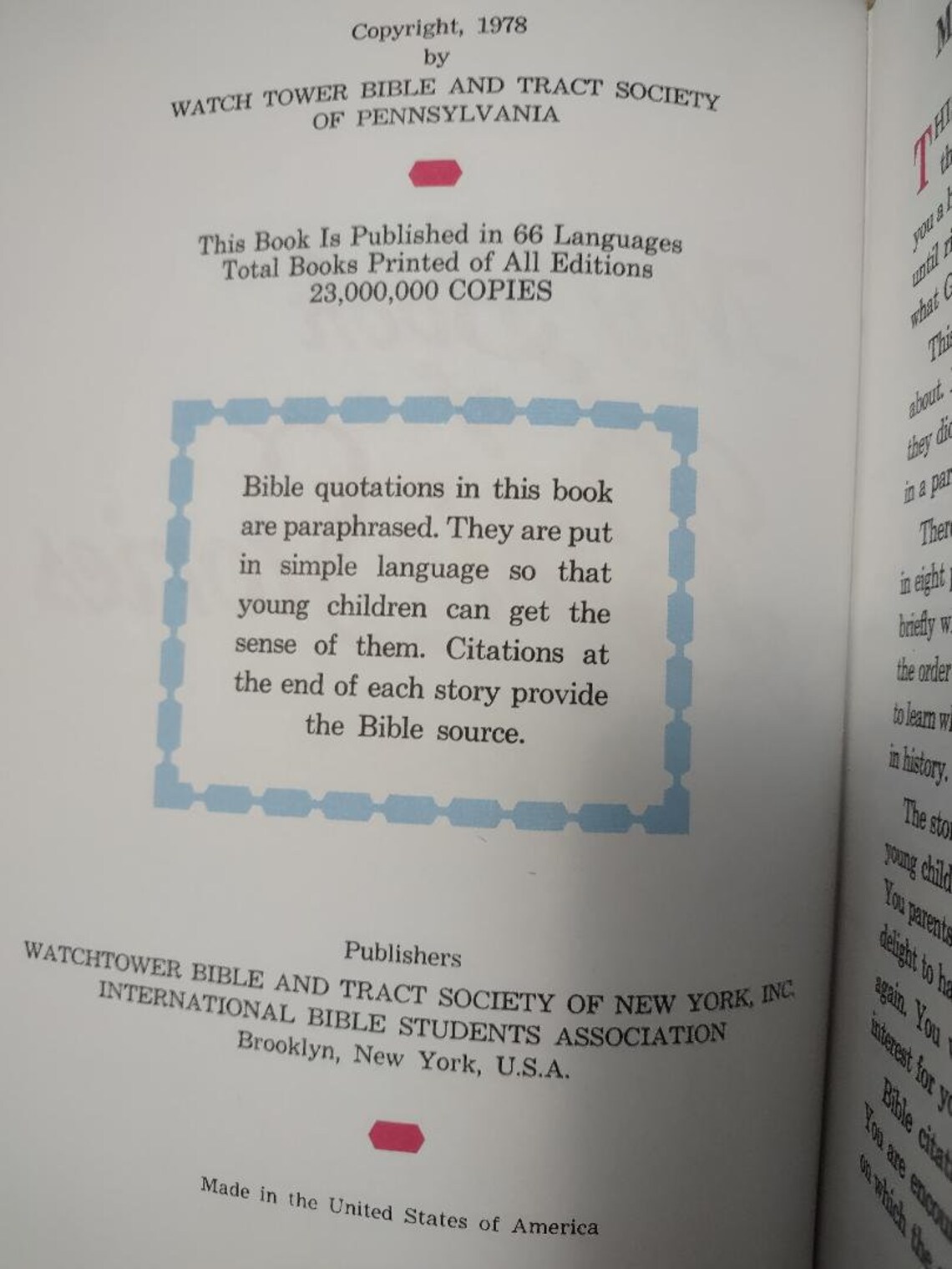 My Book of Bible Stories by Watchtower Bible and Tract Society - Etsy