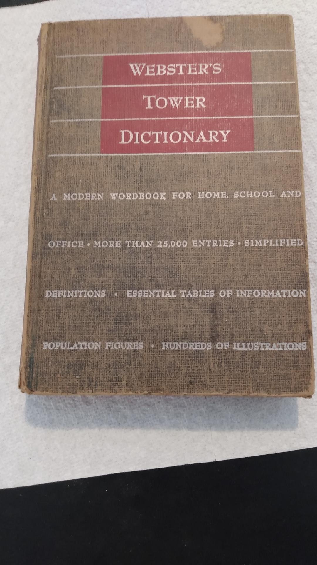 Webster's Tower Illustrated Dictionary, 1956 Hardcover, Vintage Antique ...