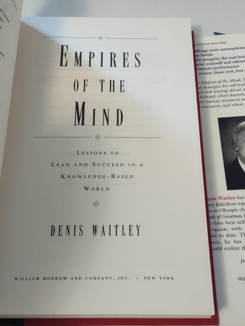 Signed Empires of the Mind by Denis Waitley, 1st Printing (1995) HCDJ ...