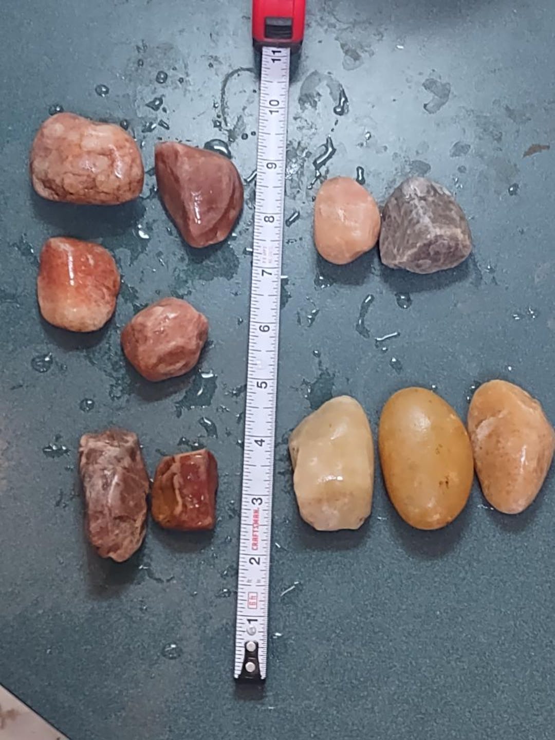 11 Rough Gemstones Jasper Age, Rose Quartz Sunstone, Aventurine ...