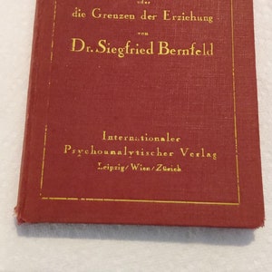Sisyphos Oder Die Grenzen Der Erziehung. Bernfeld, Siegfried Published ...