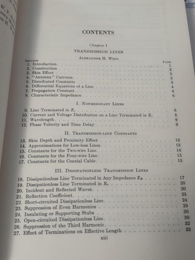 Transmission Lines, Antennas, Waveguides: 1965 Engineering Textbook - Etsy