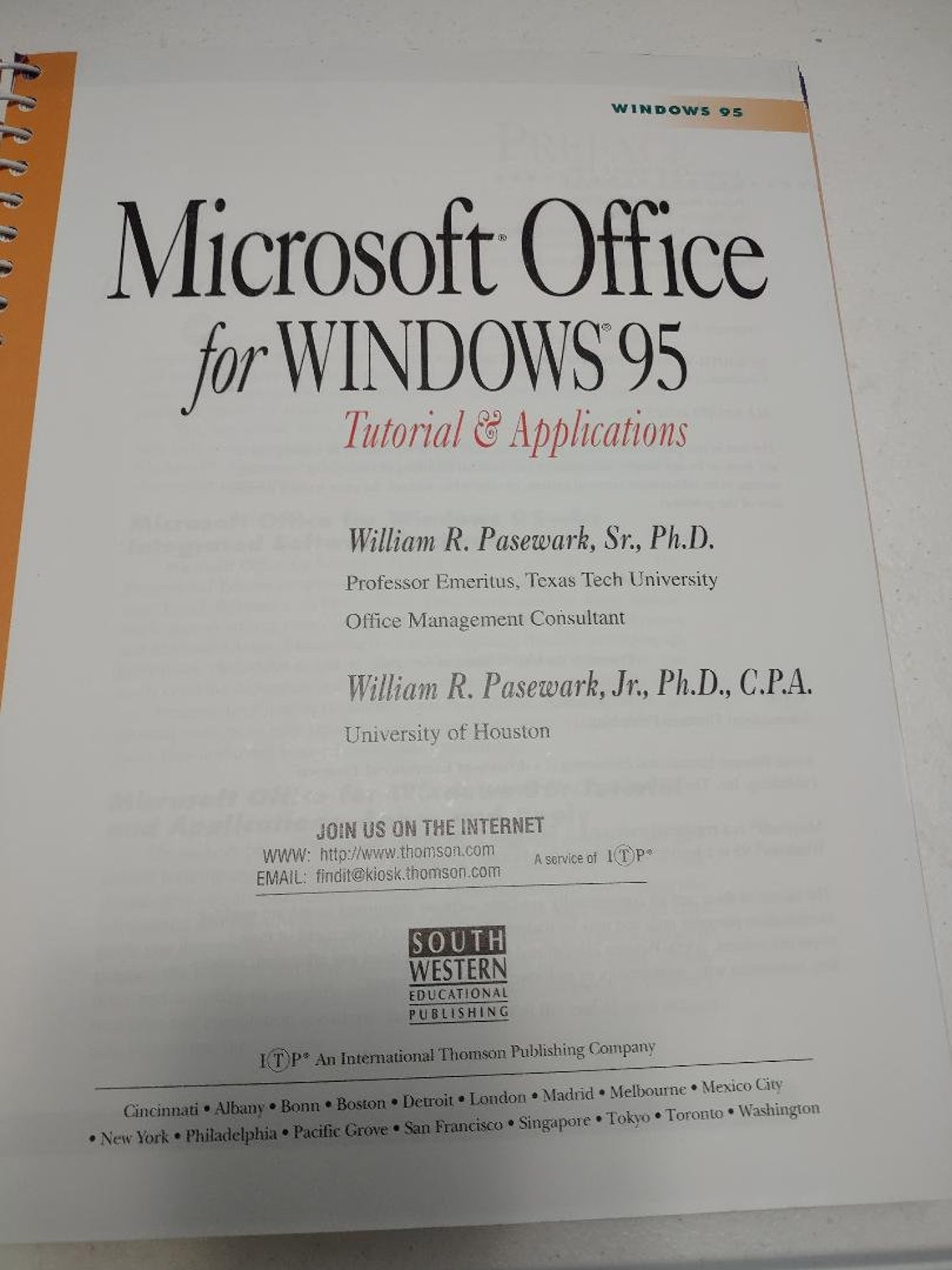 Microsoft Office for Windows 95: Tutorial & Applications by - Etsy