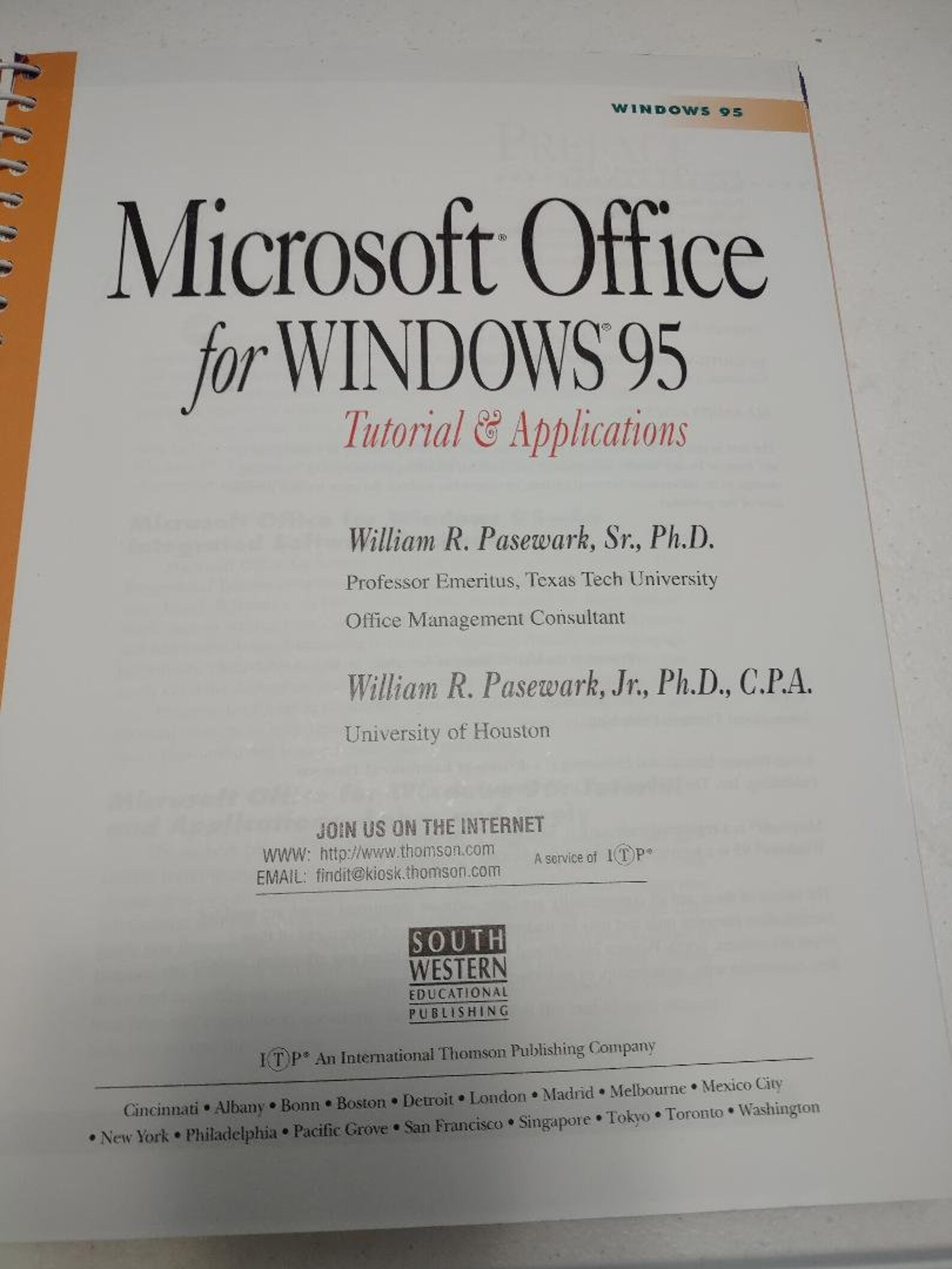 Microsoft Office for Windows 95: Tutorial & Applications by - Etsy