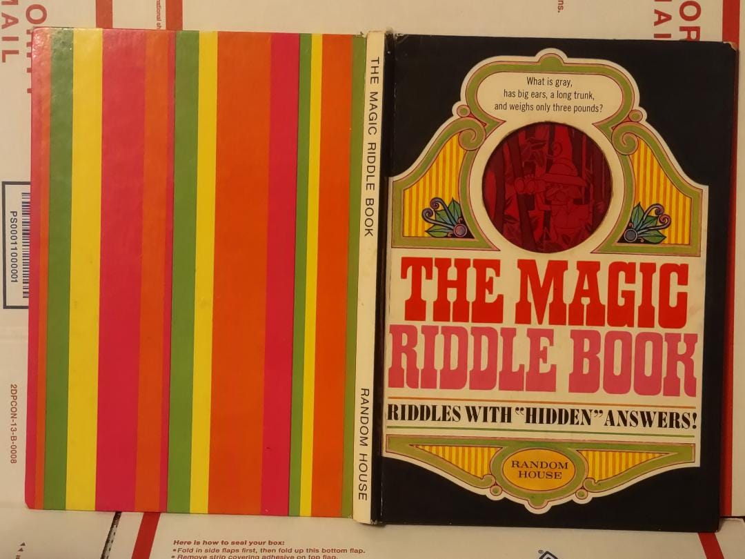 The Magic Riddle Book: Riddles With Hidden Answers! 1969 Hardcover ...