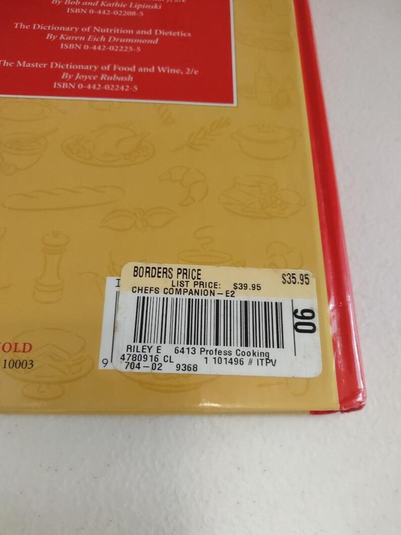 The Chef's Companion: A Concise Dictionary of Culinary - Etsy