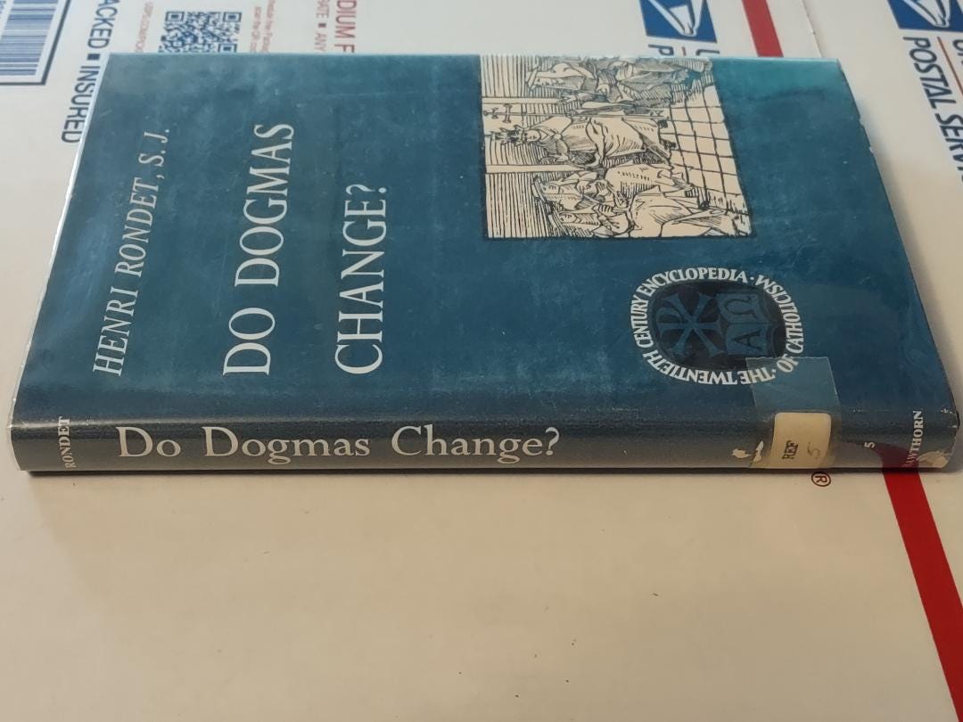 Do Dogmas Change: Henri Rondet, 1961 1st Printing, Rare Catholic Book ...