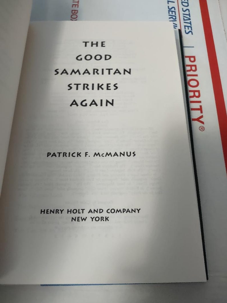 The Good Samaritan Strikes Again 1992 Hardcover 1st Printing - Etsy