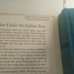 Two Under the Indian Sun by Jon & Rumer Godden 1966 Hardcover/dj True ...