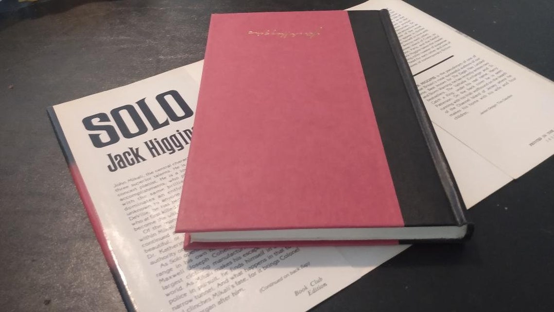 First Edition SOLO by Jack Higgins Book Club Edition | Etsy
