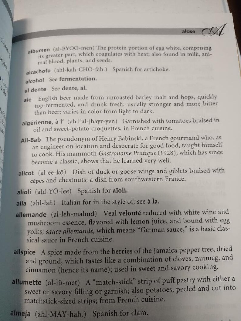 The Chef's Companion: A Concise Dictionary of Culinary - Etsy