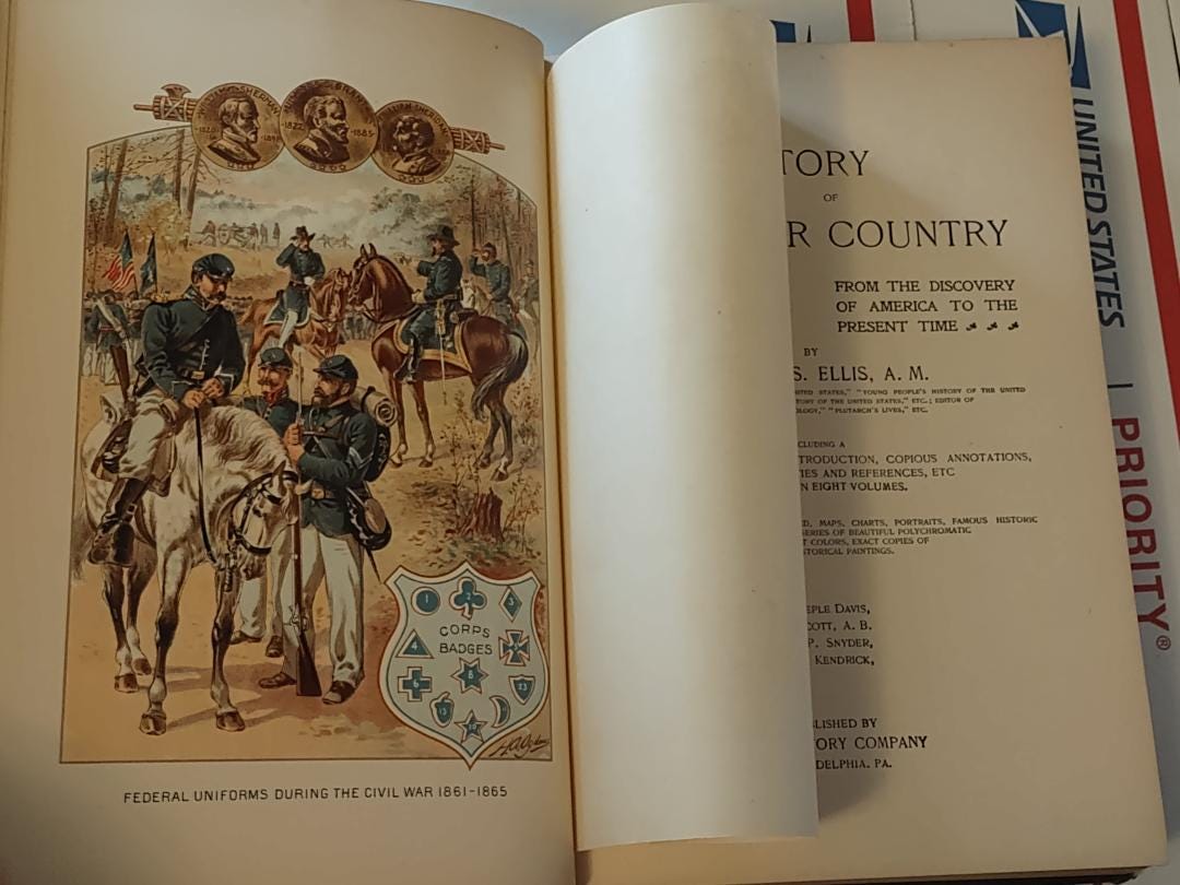 1899 History of Our Country Book: Civil War Prints & Maps - Etsy