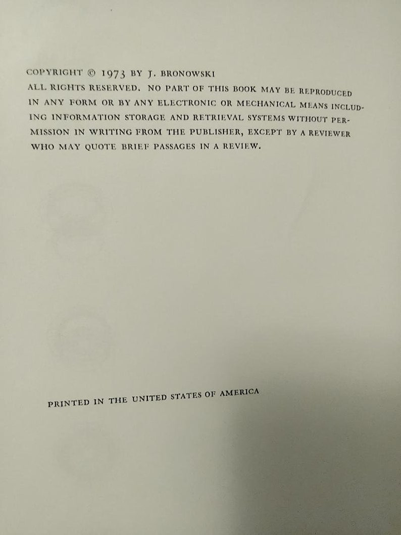 The Ascent of Man by Jacob Bronowski 1973 Hardcover Book Club Edition ...