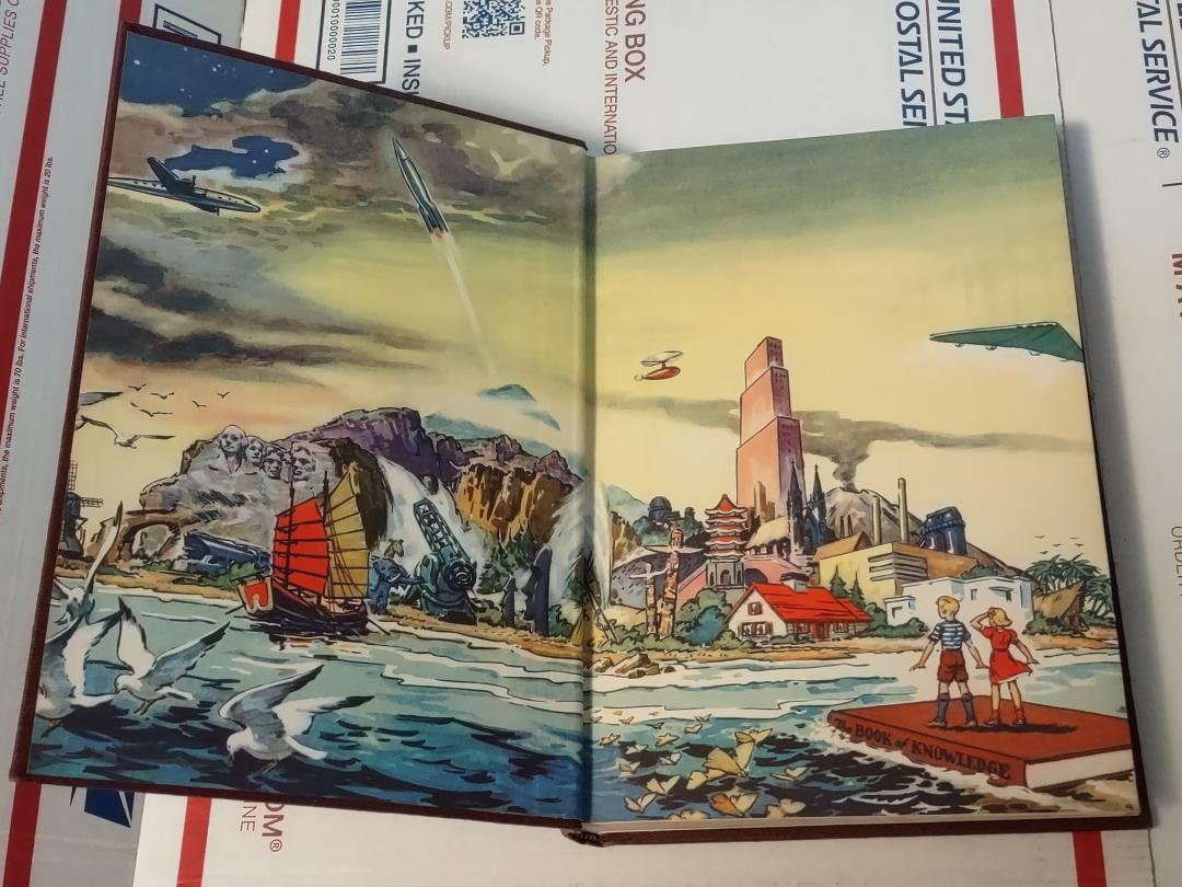 The Book of Knowledge Annual Grolier Society 1954 Hardcover Children's ...