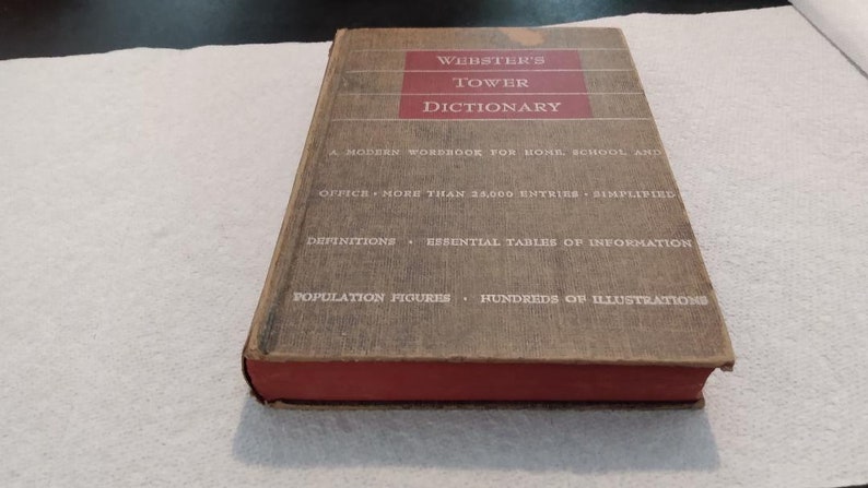 Webster's Tower Illustrated Dictionary, 1956 Hardcover, Vintage Antique ...