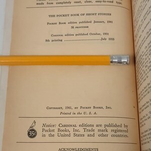Vintage Short Story Anthology: Hemingway, Twain, Poe - 1955 Paperback ...