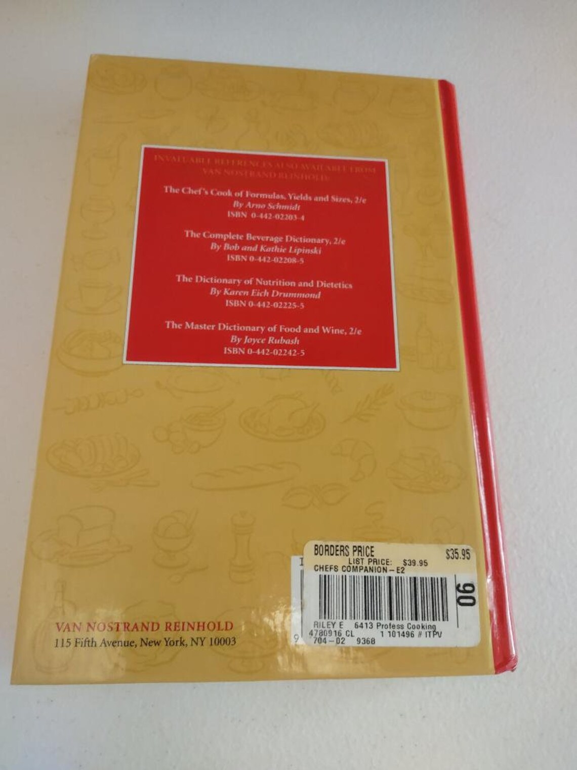 The Chef's Companion: A Concise Dictionary of Culinary - Etsy