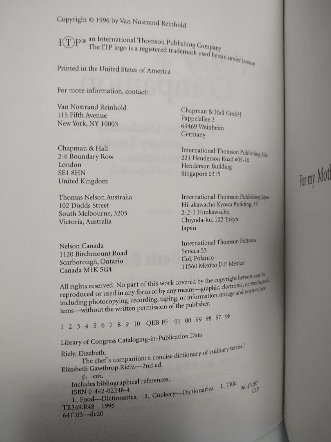 The Chef's Companion: A Concise Dictionary of Culinary - Etsy