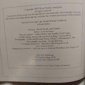 Favorite Foods From the Ozark Woods the Woods Family ISBN 0964937506 ...