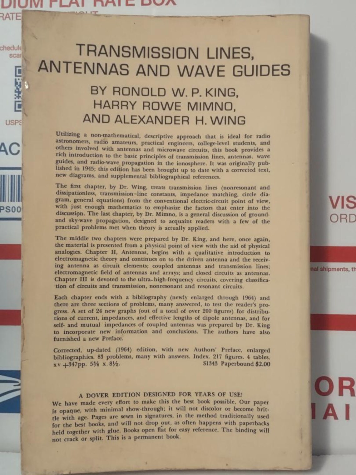 Transmission Lines, Antennas, Waveguides: 1965 Engineering Textbook - Etsy