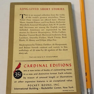 The Pocket Book of Short Stories, 9th Print 1955 Mass Market Paperback ...