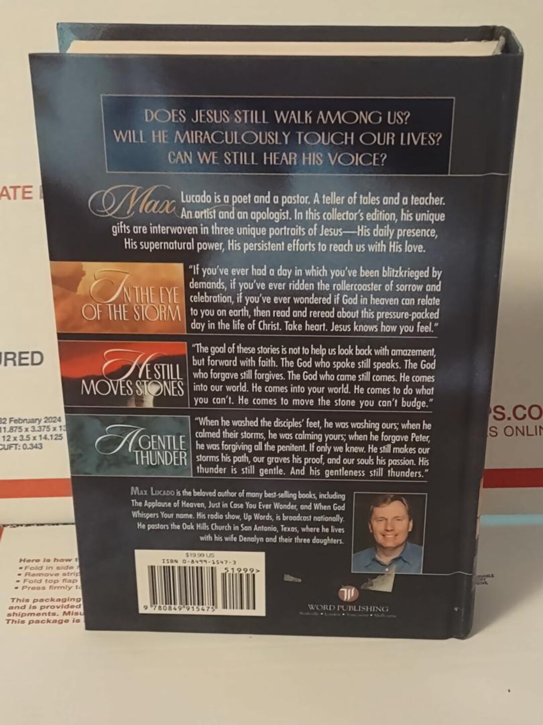 Max Lucado Three Books in One - in the Eye of the Storm, He Still Walks ...