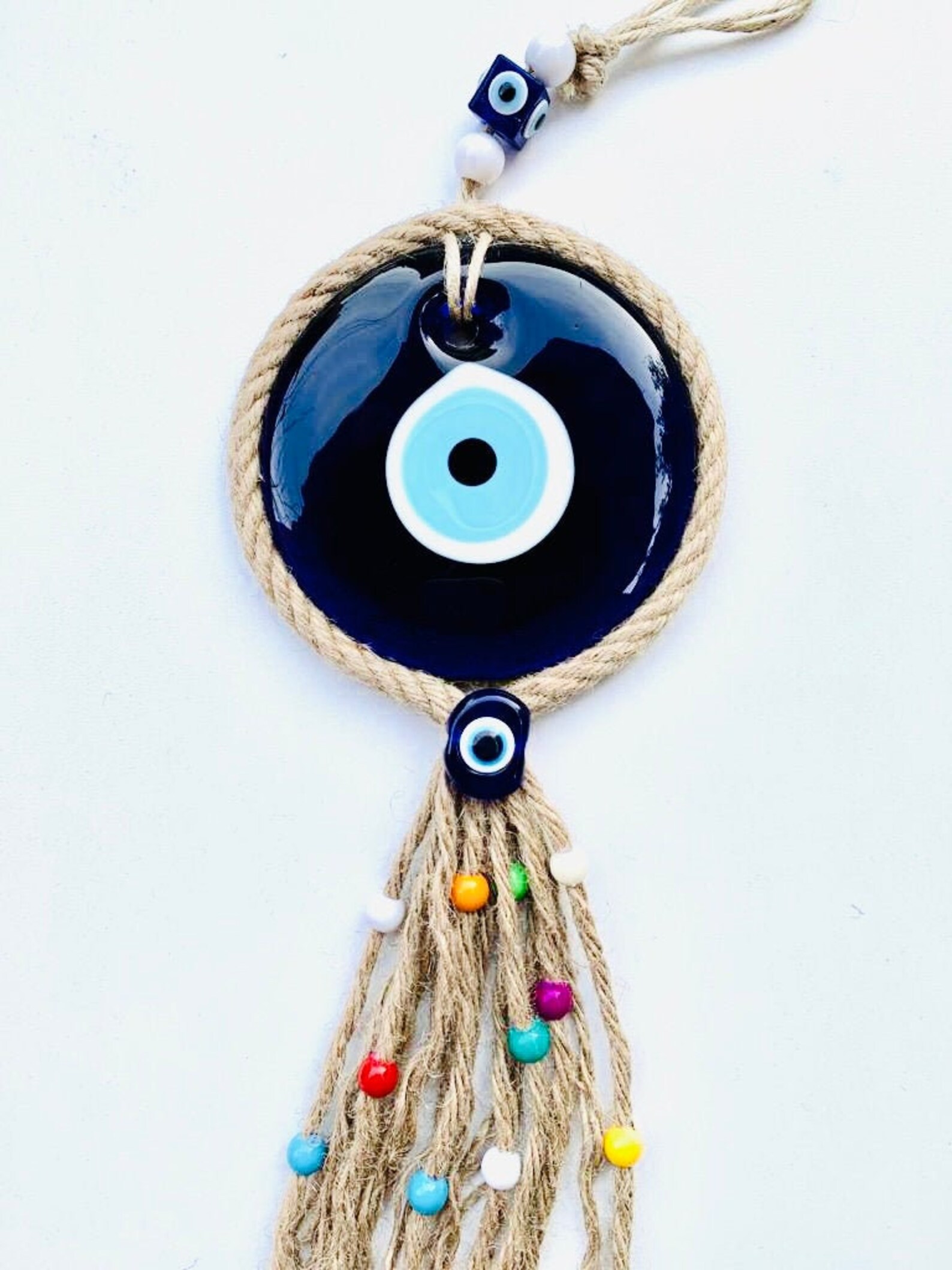 Glass Evil Eye for Wall and Door Decoration, Handcrafted Blessing, Evil ...