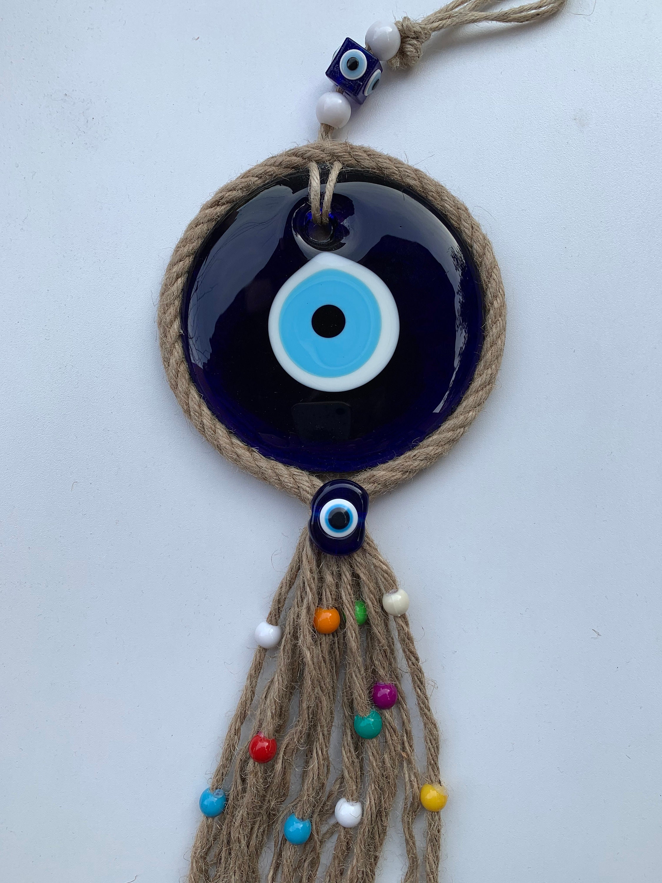 Glass Evil Eye for Wall and Door Decoration, Handcrafted Blessing, Evil ...
