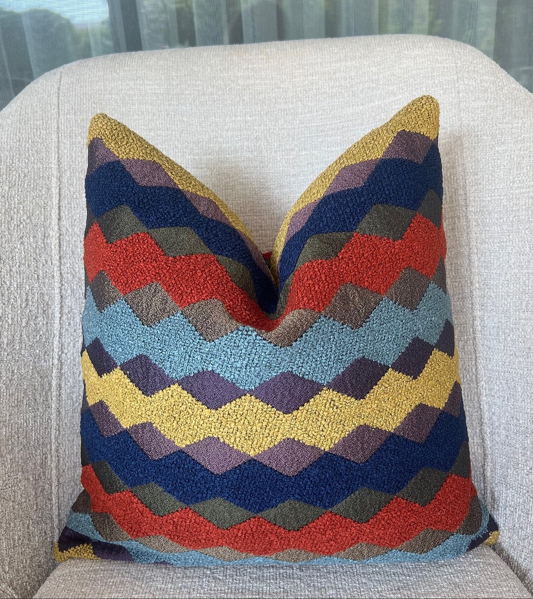 Mix Color Chenille Pillow Cover 1, Decorative Cushion Case, Living Room ...