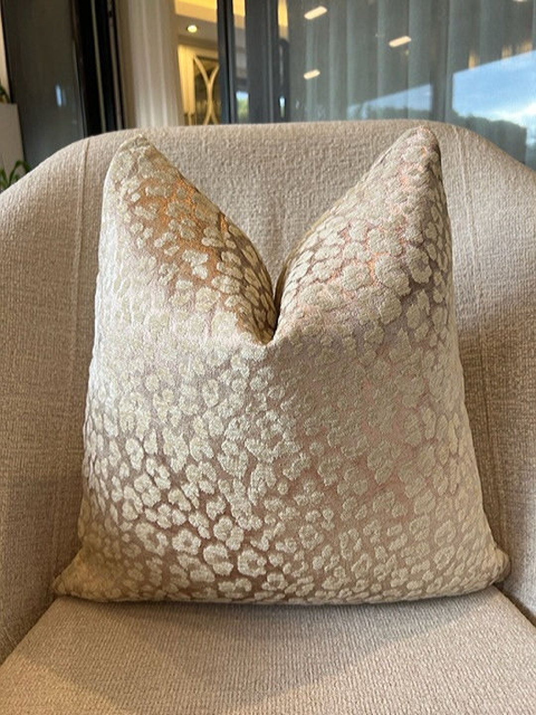 Bronze Chenille Pillow Cover, Decorative Throw Cotton Pillow Case, Euro ...