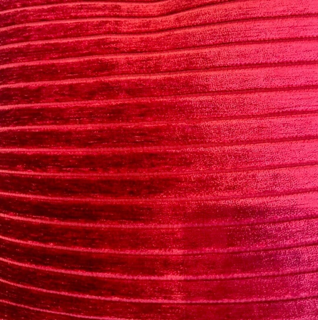 Red Striped Chenille Upholstery Fabric : Soft Textured Weave by the ...