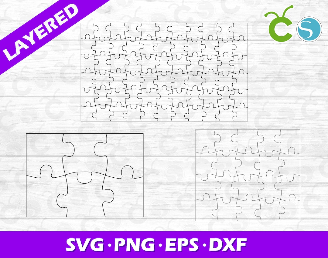 Rectangular Puzzle Svg Puzzle Svg Puzzle in the Shape of a - Etsy