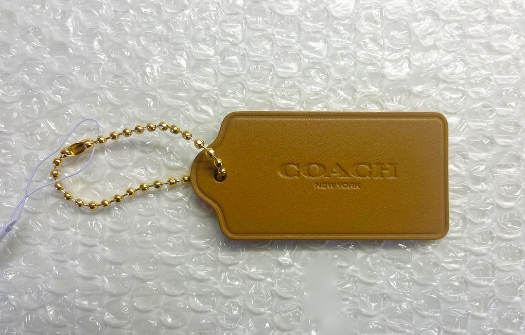 COACH Leather Hangtags TAN - Etsy