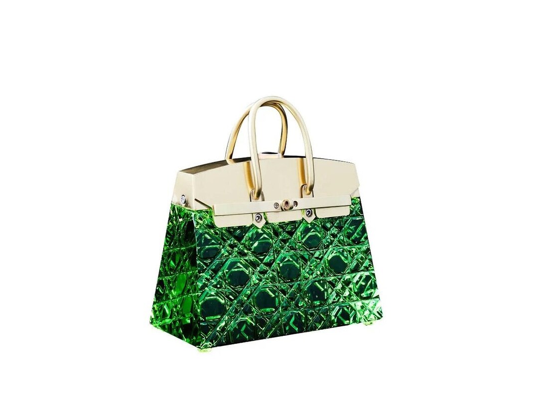 Modern Luxurious Crystal Hand Bag Lamp Green / Gold - Etsy