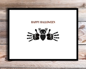 Bat Handprint Art - Etsy