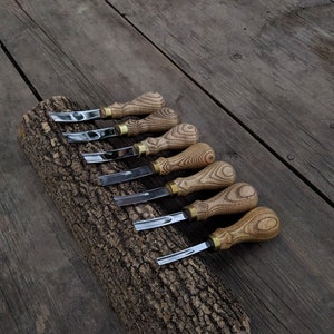 Set 7pcs of Forged French Skivers. Leather French Skiver. Leather Knife ...