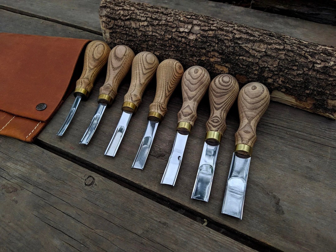 Set 7pcs of Forged French Skivers. Leather French Skiver. Leather Knife ...
