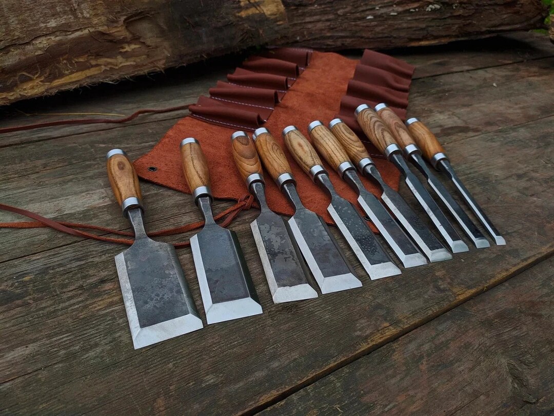 Hand Forged Chisel Set 10pcs. Woodworking Tools. Forged Chisel. Wood ...
