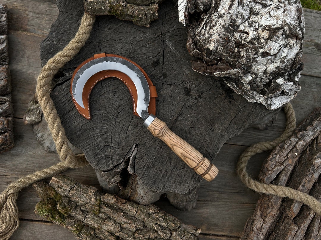 Forged Sickle. Herb Knife. Mushroom Knife. Ritual Boline. Handmade ...