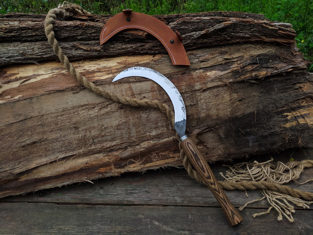 Handmade Forged Sickle. the Tool for Herbalism. Forged Braid Handmade ...