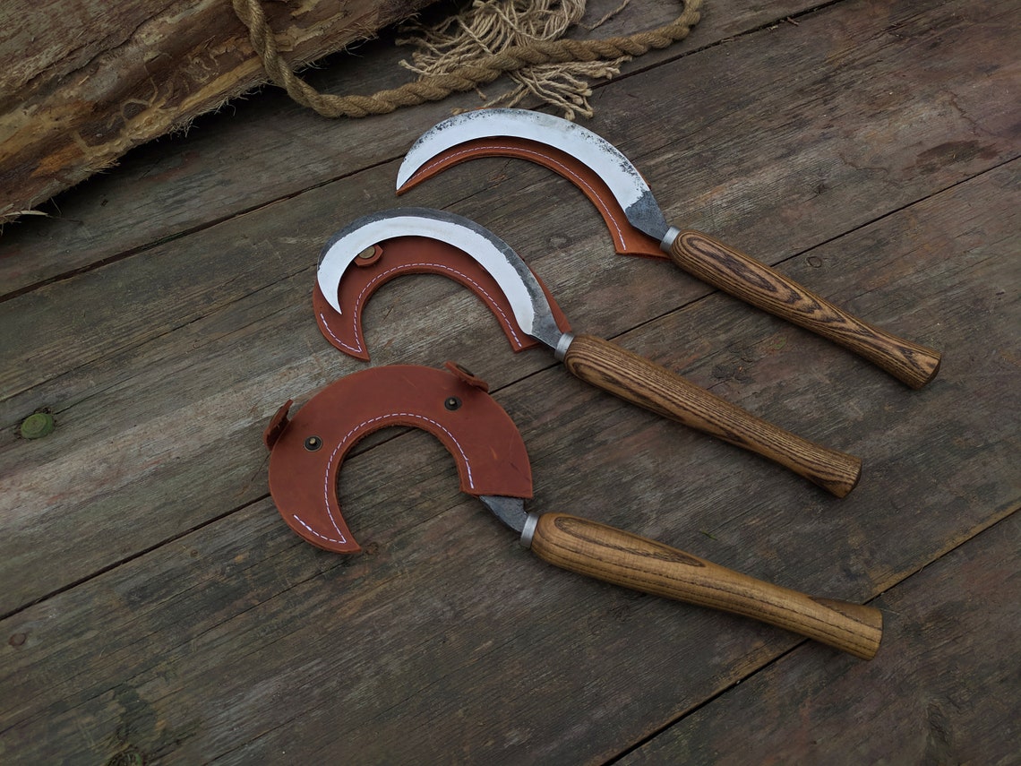 Forged Sickle Set 3pc Forged Sickle for Collecting Herbs. - Etsy